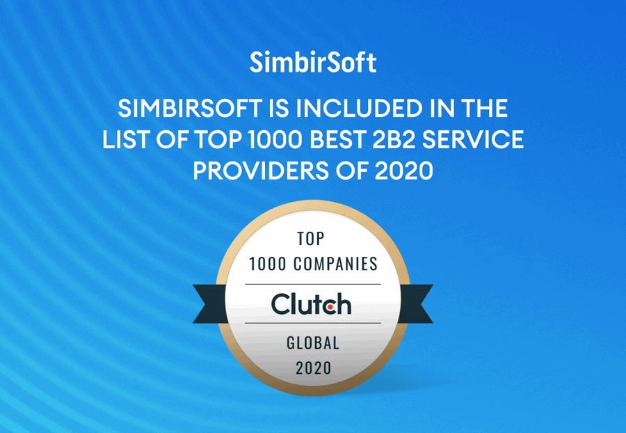 SimbirSoft Receives the Most Exclusive Clutch* Award of 2020